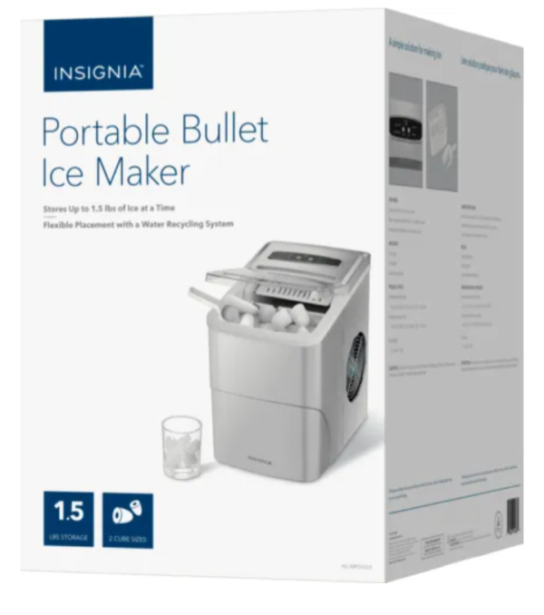 Insignia- 26 Lb. Portable Ice Maker with Auto Shut-Off – Silver – Opson ...